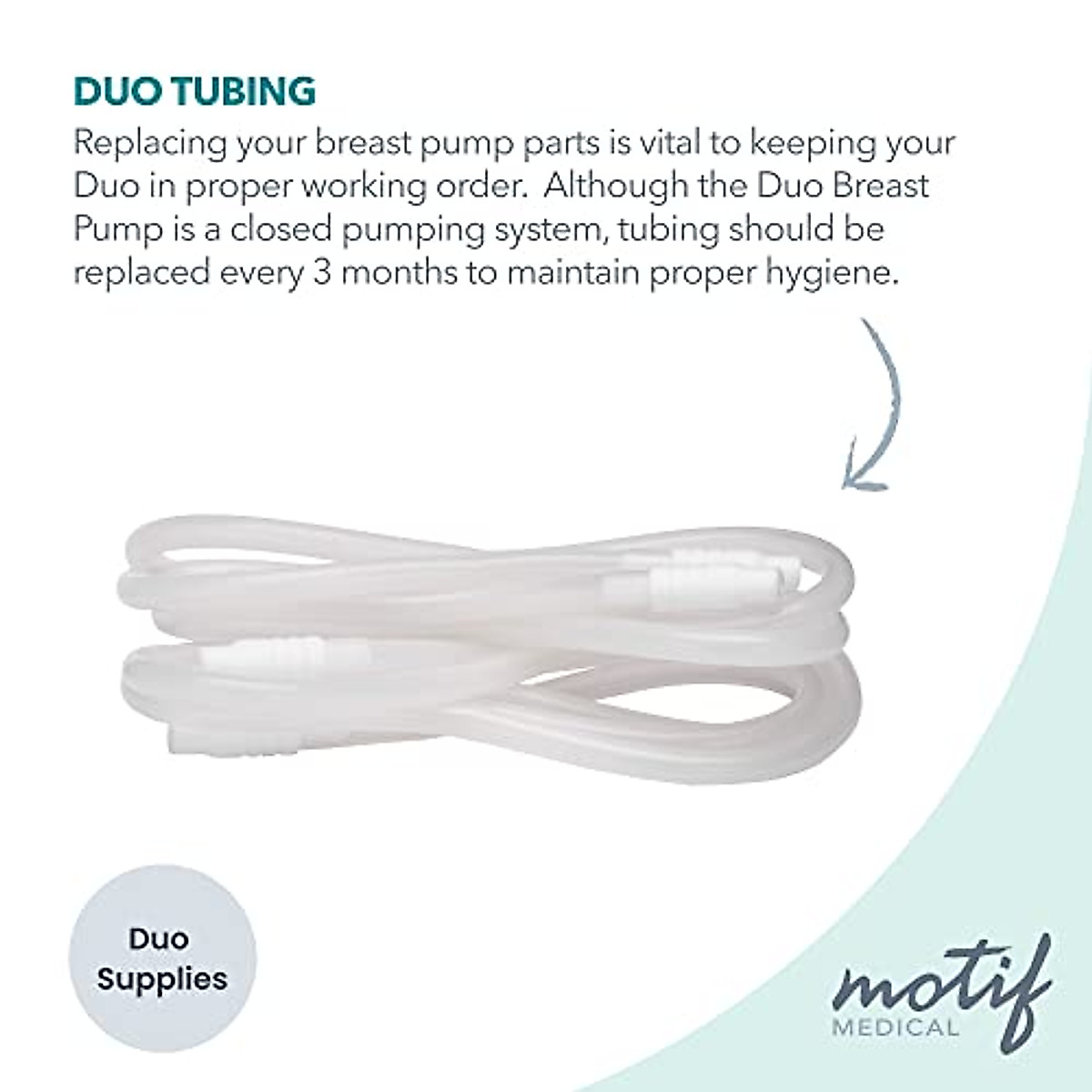 Motif Medical, Set of 2 32" Duo Tubing, Replacement Parts for Duo Breast Pump