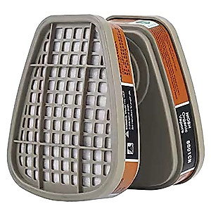 6001 Filter Cartridges Replacement for Gas Respirator - Activated Carbon Filters Dust-Proof, Organic Vapor, Pollen Cartridges Compatible with 6200, 6800, 7502,FF402 Respirator