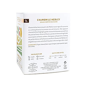 Rishi Tea Chamomile Medley Herbal Tea | Immune Support, USDA Certified Organic, Fair Trade Botanical Blend, Antioxidants, Caffeine-Free | 15 Sachet Bags, 0.84 oz (Pack of 2)