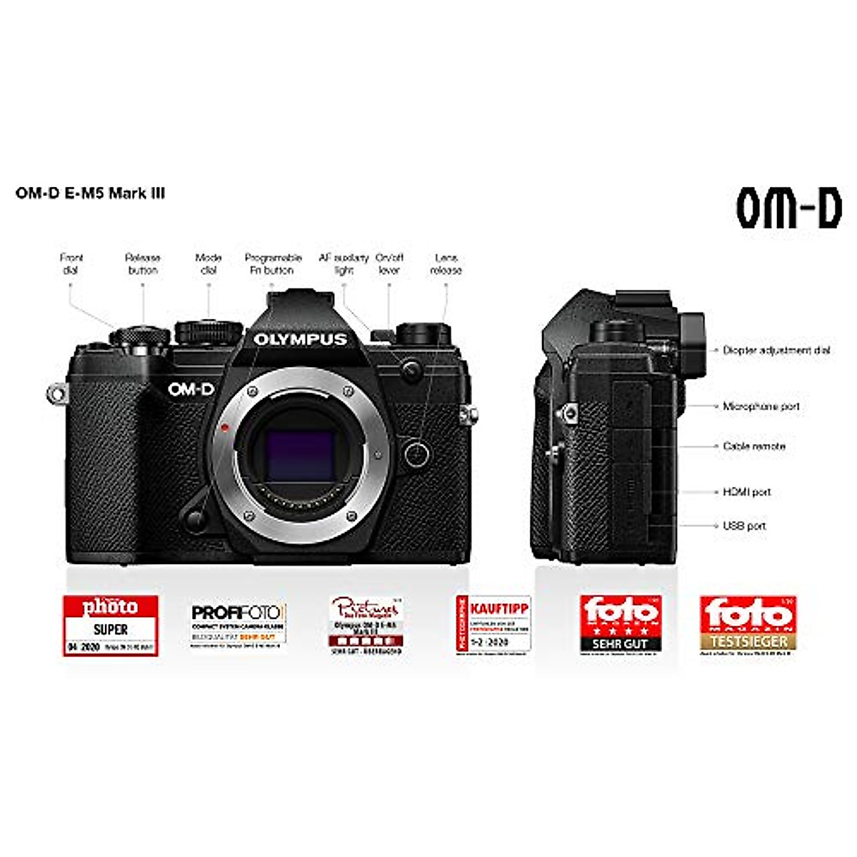Olympus OM-D E-M5 Mark II Body Mirrorless Digital Camera [Black]International Version (No Warranty)