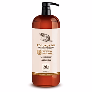 Soapbox Coconut Oil Conditioner, Sulfate & Paraben Free, Silicone Free, Color Safe, and Vegan Hair Conditioner (33.8 Ounces)