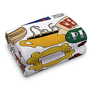 Eco Times TV show Super Soft Lightweight Thin American Flannel Throw Blanket for Sofa Couch Bed, 45"x57"