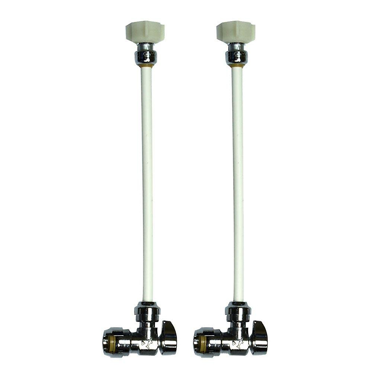 SharkBite Faucet Connection Kit with Angle Stops, Push to Connect Brass Plumbing Fittings, PEX Pipe, Copper, CPVC, PE-RT, 25087