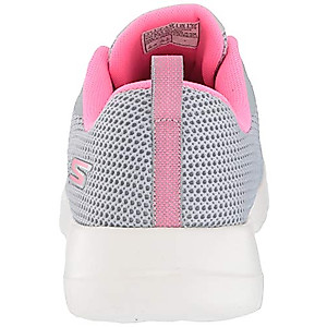 Skechers womens Walking Sneaker, Gray/Pink, 7 US