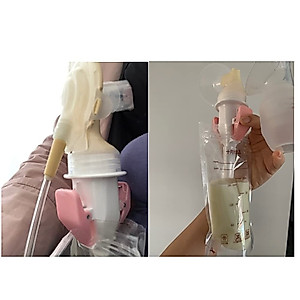 Breastmilk Storage Bag Adapters for Medela Harmony Pump, with Universal Extended Tube to Pump into All Breastmilk Storage Bags, BPA Free Material, 2 Pack