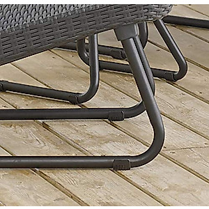 Keter 17197637 Rio 2 Seater Rattan Outdoor Patio Garden Furniture Set, Graphite