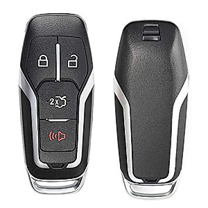 Keyecu Replacement Smart Prox Remote Key Shell Case Fob 4 Button for Ford Mustang Fusion F150 2013-2017