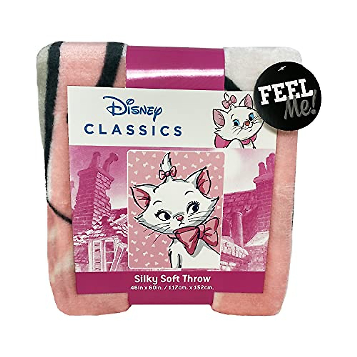 C.P.R. Disney Classics The Aristocats Marie Blanket Big Bow 46inches x 60'' Warm Soft Super Throw