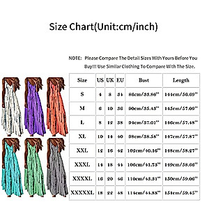 Prom Dresses for Women Women's Dresses Elegant Oversized Sleeveless Beach Vacation Dress Summer Floral Boho Long Maxi Sun Dresses Rave Outfits for Women Vacation Dresses for Women(E Sky Blue,X-Large)