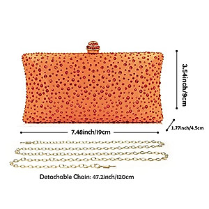 Women's Rhinestone Evening Bag Clutch Purses Sparkling Handbag for Formal Wedding Party Prom Shoulder Bags