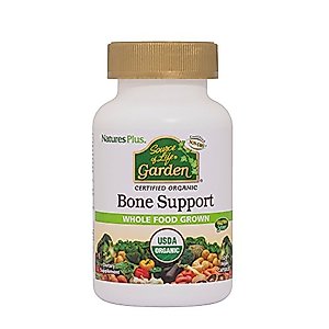 NaturesPlus Source of Life Garden Organic Bone Supplement with AlgaeCal - 1000 mg - Calcium, Magnesium - 120 Vegan Capsules (30 Servings)