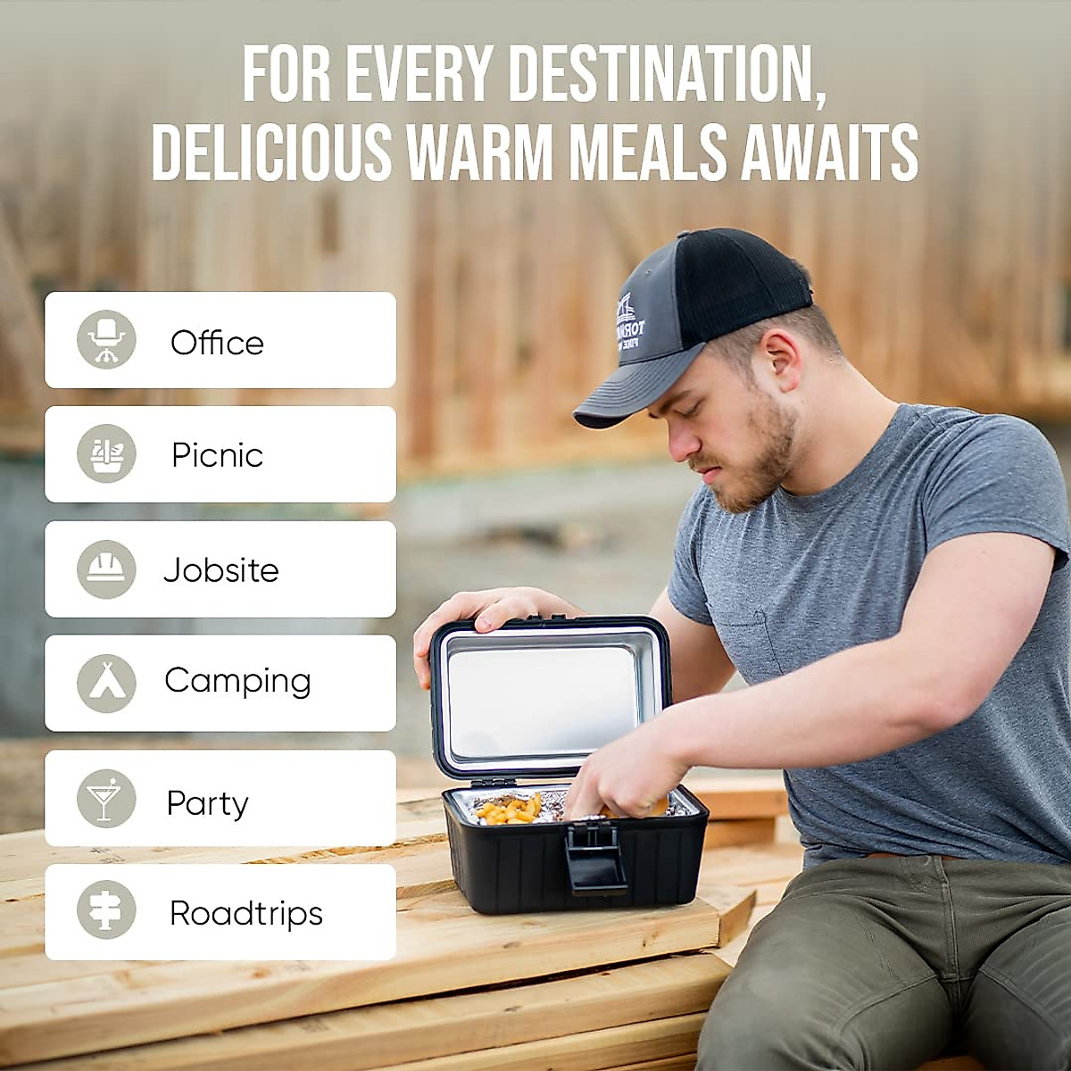 Zone Tech Heating Lunch Box - Premium Quality Electric Insulated Lunch Box Food Warmer Perfect for Picnics, Travelling, and On-site Lunch Break