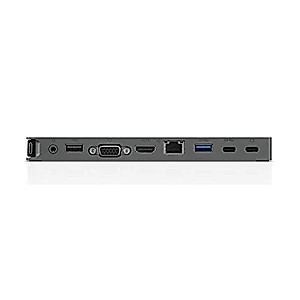 Lenovo USB-C Mini Dock, 7-in-1 Portable Dock with HDMI, VGA, USB-C, USB 3.1, USB 2, 3.5mm Audio, Ethernet, 45W Charging, Compatible with Lenovo, Apple & USB-C Laptops, G0A70065US