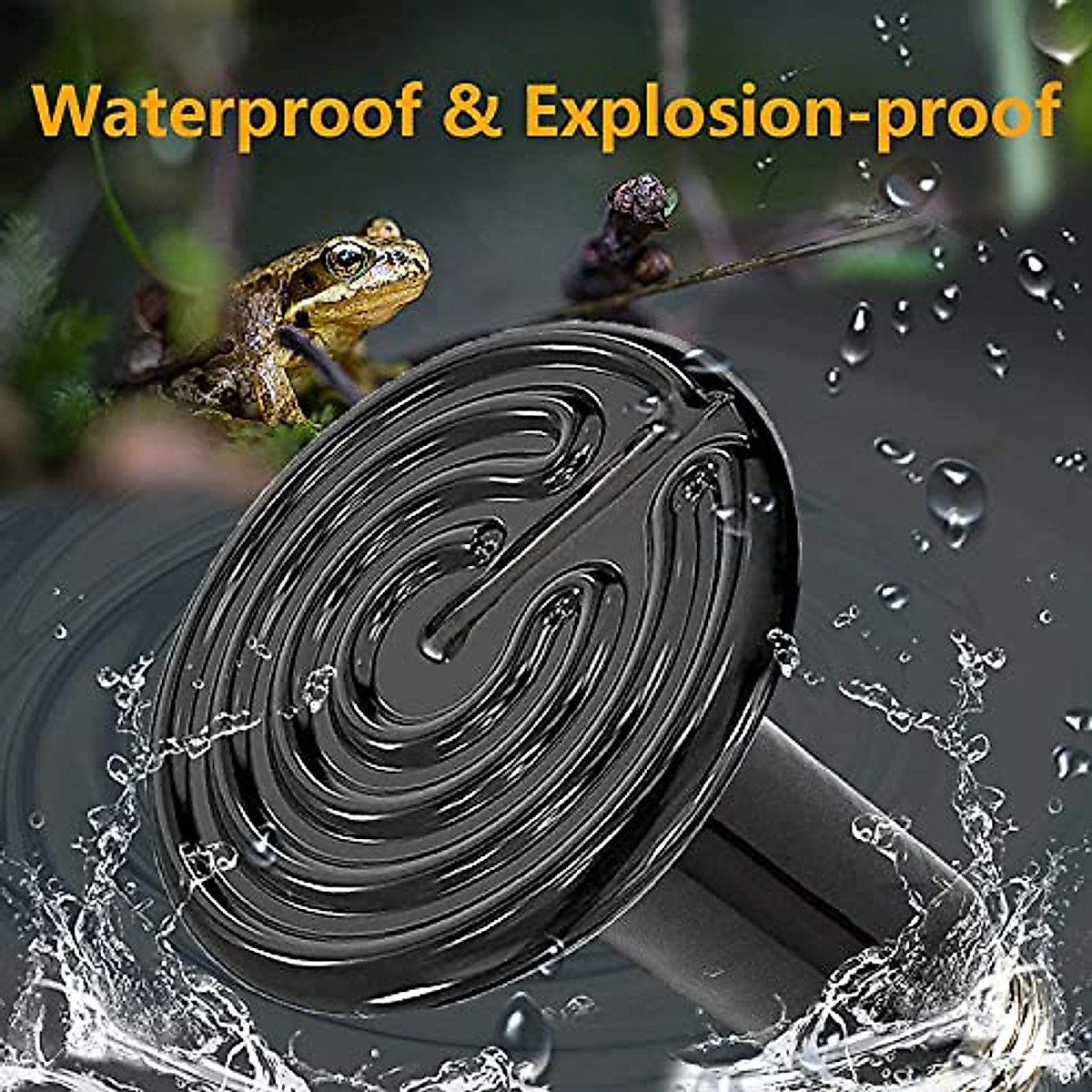 150W PTSCBS Ceramic Heat Lamp Bulb, Infrared Reptile Heat Emitter Bulbs Heater Lamp for Pet Brooder Coop Chicken Lizard Bearded Dragon Turtle Snake Aquarium, No Light No Harm