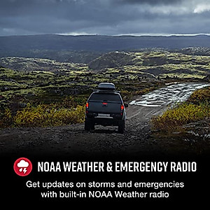Cobra HHRT50 Road Trip CB Radio - 2-Way Handheld Emergency Radio with Access to Full 40 Channels & NOAA Alerts, Rooftop Magnet Mount Antenna and Omni-Directional Microphone, Black, 6.3" x 2" x 1.75"