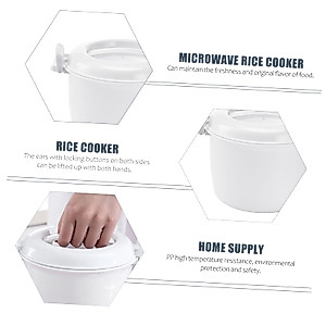 BRIGHTFUFU Small Steamer rice cooker pasta cooker microwave bowl with lid microwave safe steamer microwave food container Mini Microwave Oven