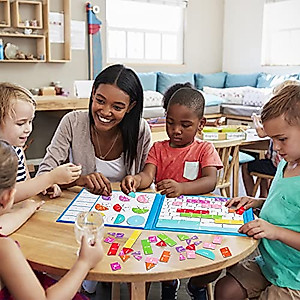 Fennoral 110PCS Fraction Manipulatives,Rainbow Magnetic Fraction Tiles Circles Activity Set Teacher Supplies,Homeschool Supplies Math Manipulatives for Elementary School Home