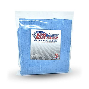 Bass Boat Saver Elite Edgeless Microfiber Cloths 3 Pack - 16" X 16" XL Scratchless Microfiber Cloths - Super Absorbent Marine Reusable Microfiber Towels