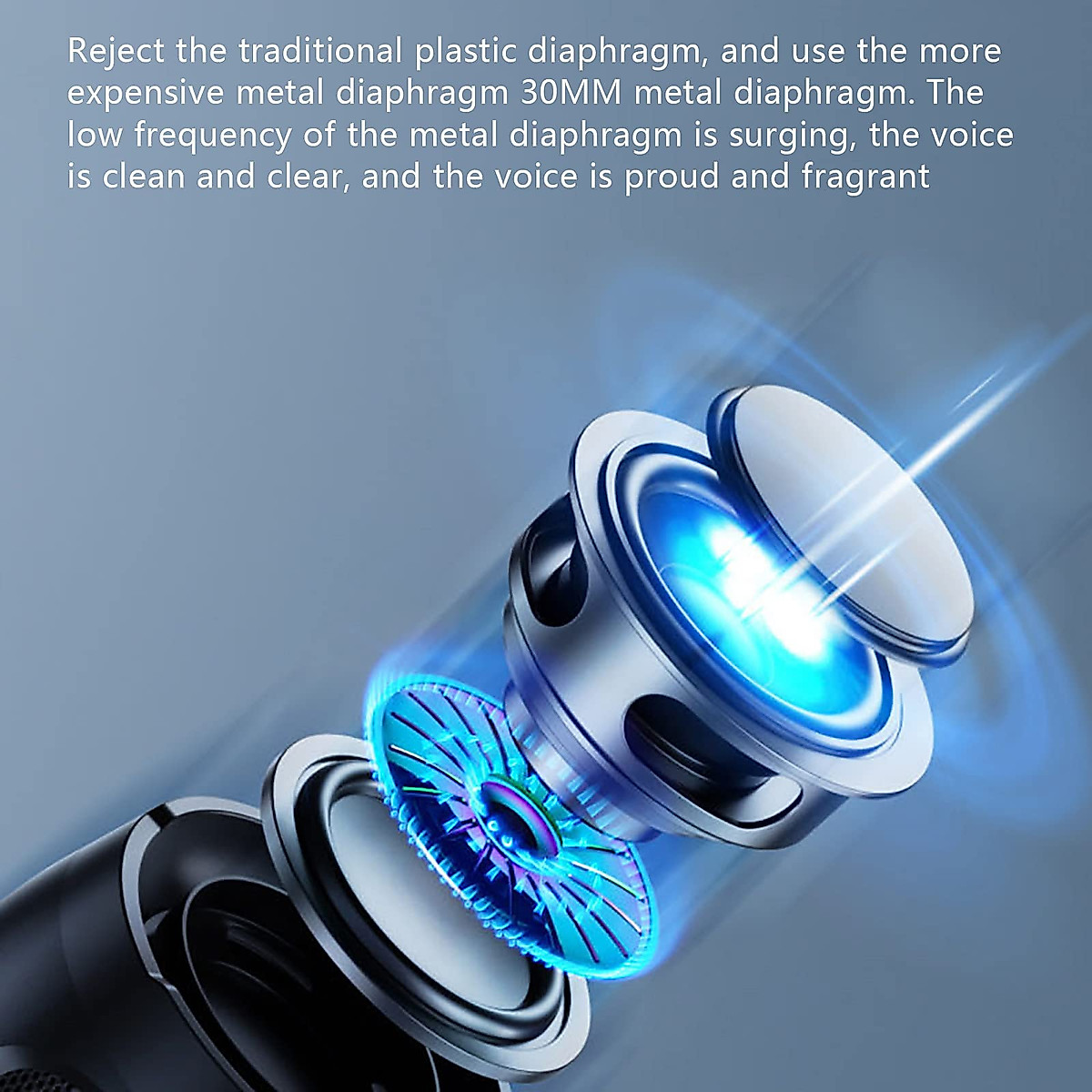 SAINGACE Wireless Handheld Bluetooth Speaker, 360 ° Balanced Surround Dual Speaker, Outdoor Portable Plug-in Subwoofer Dual Speaker Durable Smart Speaker, Mini Sound System, Home Radio (Black)