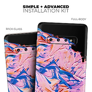 DesignSkinz Liquid Abstract Paint V3 Protective Vinyl Decal Wrap Skin Cover Compatible with The Samsung Galaxy S20 (Screen Trim & Back Glass Skin)