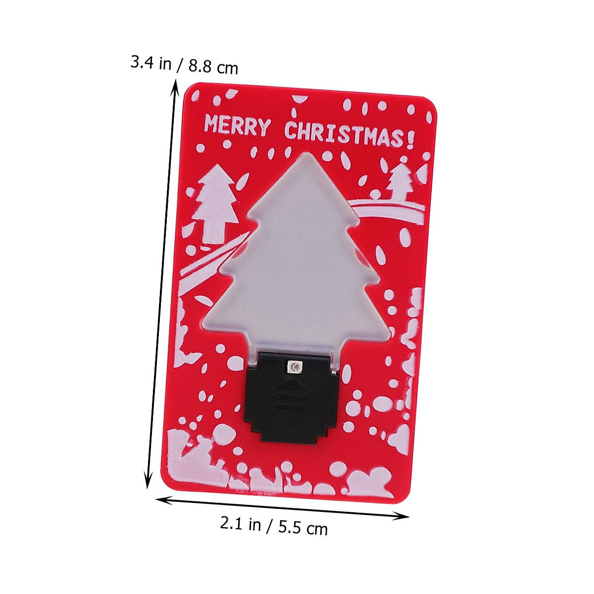 DOITOOL 15 Pcs Christmas Decorative Night Light Christmas Pocket Lamp Christmas Folding Lamp Portable Credit Card Light Cristmas Glowing Toy Cristmas Party Favors Child Christmas Tree