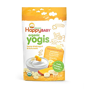Happy Baby Organic Yogis Freeze-Dried Yogurt & Fruit Snacks, Banana Mango, 1 Ounce