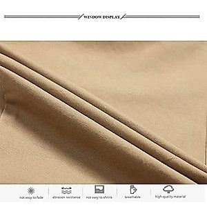 AIFARLD Mens Cargo Pants Elastic Waist Pants Sport Jogger Long Trousers for Hiking Fishing Running Workout Khaki
