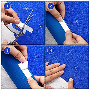 Tatuo Carpet Runner Runway Rug 55 gsm Thickness with Carpet Tape for Wedding graduation party Outdoor indoor Hallway Rug(Glitter Dark Blue, 2.46 x 30 Feet)