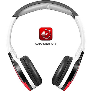 XO Vision IR630R Universal IR Wireless Foldable Headphones - RED Wireless Bluetooth-Enabled Lightweight Portable for iPhone, Car, Kids Wireless Headphones for Universal Car Entertainment System