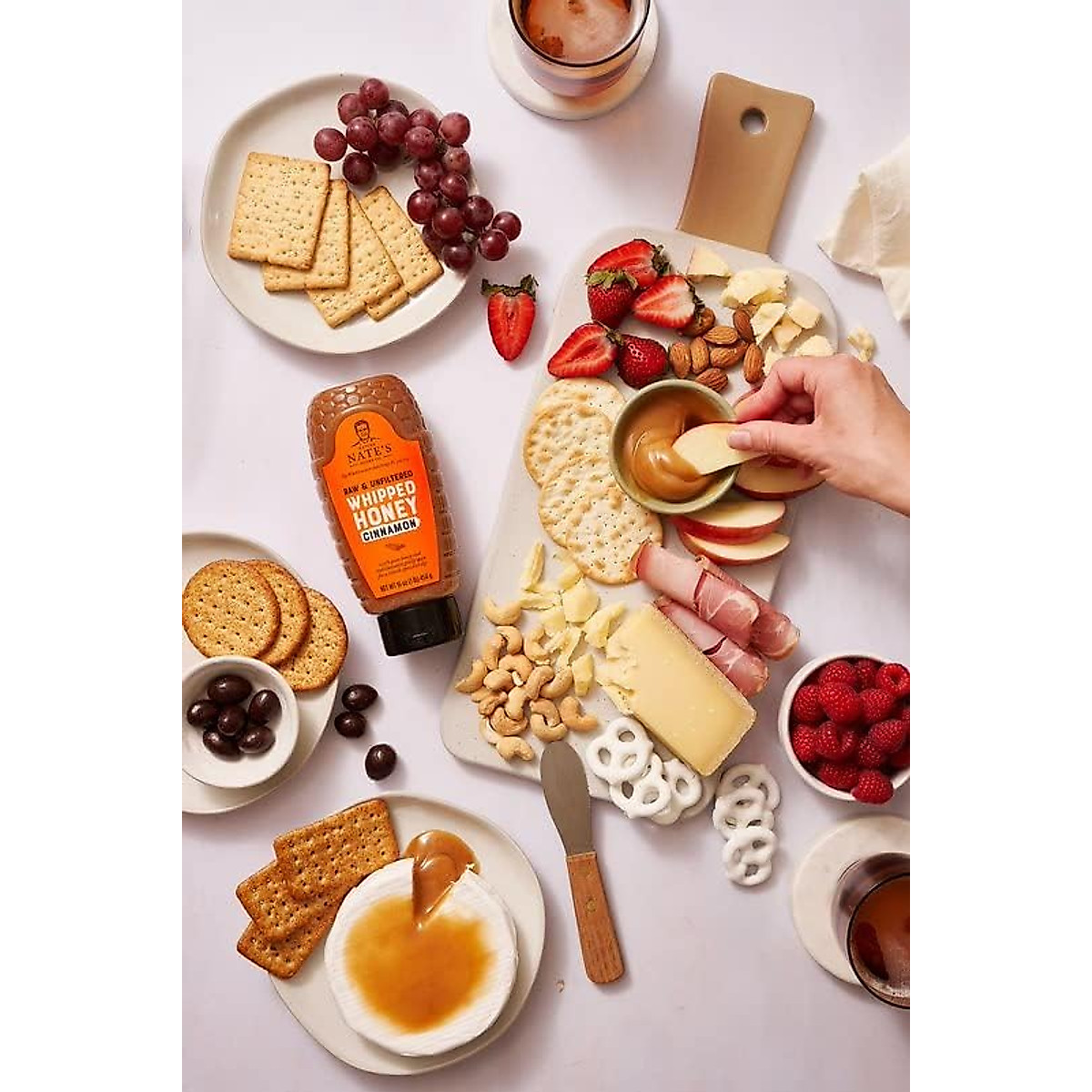 Nature Nate's Cinnamon Whipped Honey, Spreadable Honey, 16 Ounces