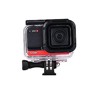 For Insta360 ONE R Sports Camera Case Protective Housing Insta360 ONE R Diving Cases Waterproof Housing 4K IPX8 Accessory Camera Accessories Anti-fall Bezel Protective Cases (Black) A458