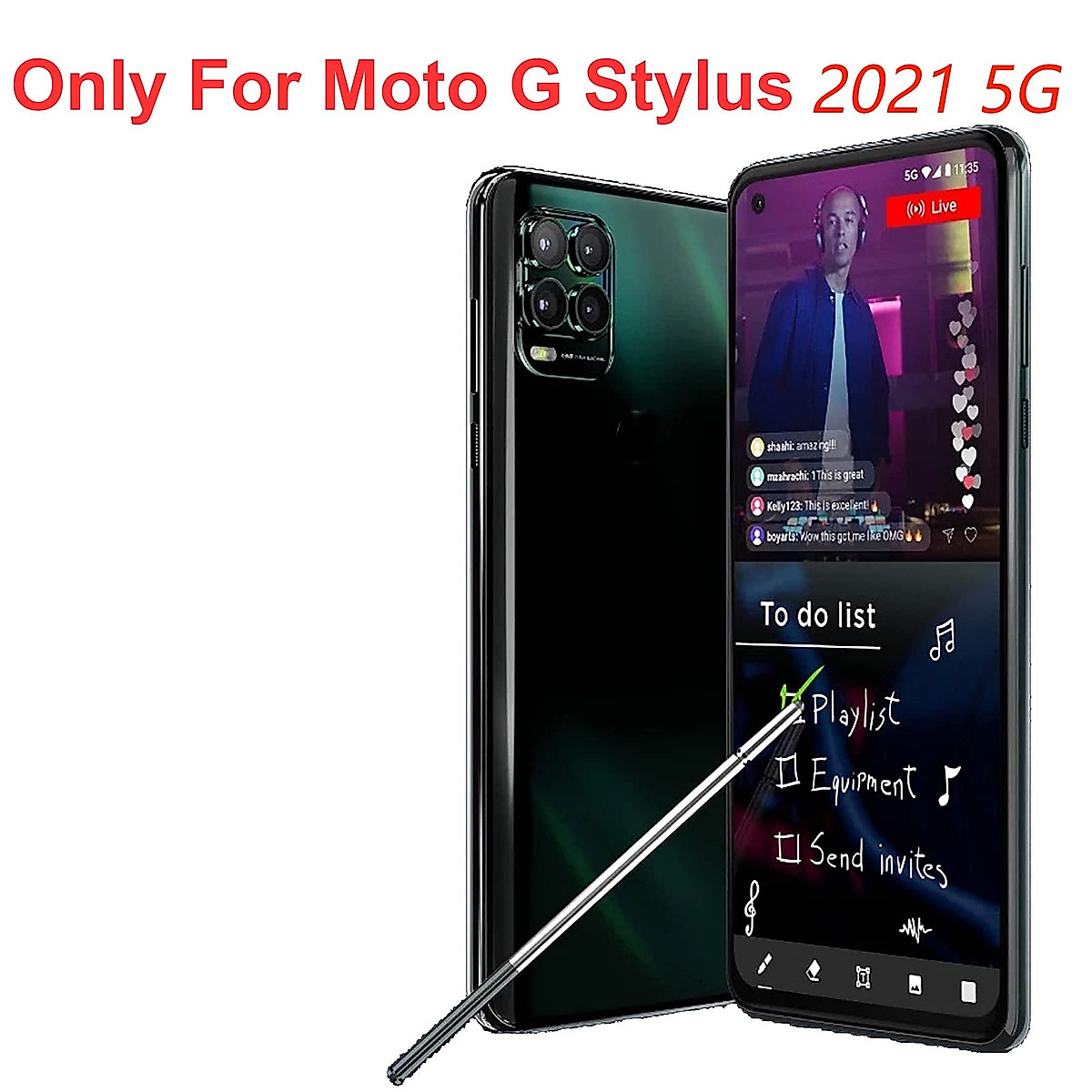 2 Pack for Moto G Stylus 5G 2021 Pen for Motorola Moto G Stylus 5G 2021 Stylus Pen Replacement Parts for Moto G Stylus 5G 2021 XT2131