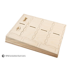 The Broken Token Game Organizer Compatible with Red Dragon Inn: The Character Trove - Wooden Game Organizing Box with Multiple Trays, Dividers and Rows