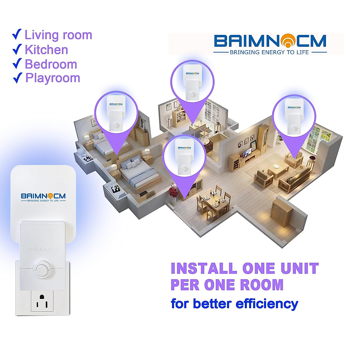 Indoor Plug in Fly Trap for Flies Moths Gnats with 8 Refills, Insect Catcher, Flying Insect Flea Trap, Compatible Home Refill, Fruit Fly Insect Killer