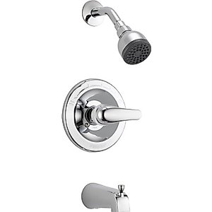 Peerless Classic Single-Function Tub and Shower Trim Kit with Single-Spray Shower Head, Chrome PTT188753 (Valve Not Included)