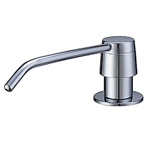 VANNSOO Bathroom Kitchen Sink Soap Dispenser Chrome, 34 oz ( 1000ml ) Brass Large Under Sink Faucet Soap Dispenser Bottle Replacement Detergent Dish Soap Dispenser