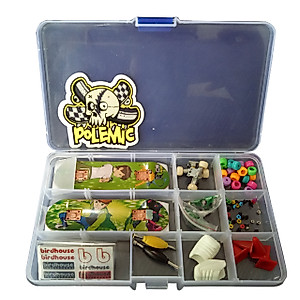 Fanci ABS Finger Skateboard Set Double Rocker DIY Mini Finger Boarding Toy with Storage Box