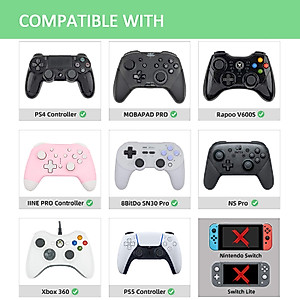 4Pcs Analog Thumb Grip Stick Cover, Wireless Controllers Game Remote Joystick Cap, Fantastic Non-Slip Silicone Handle Protection Cover for PS5/PS4/Xbox/360/Nintendo Switch PRO (C)