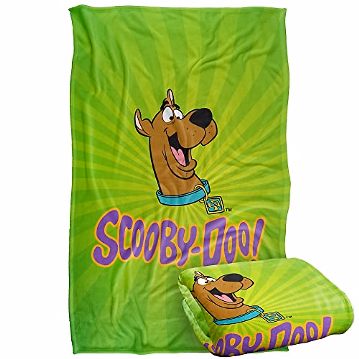 Scooby Doo Green Burst Silky Touch Super Soft Throw Blanket 36" x 58",Burst