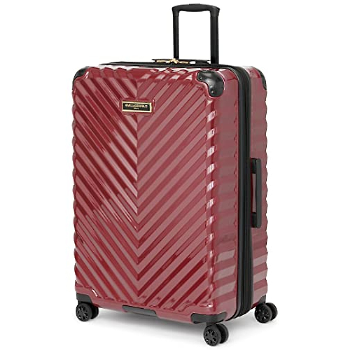 Karl Lagerfeld Paris Women's Suitcase Spinner Wheels Hardside, Burgundy, One Size