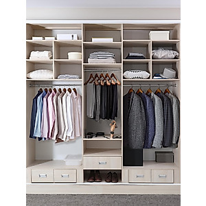 HOUSE DAY 19'' Extra Wide Shoulder Wooden Hangers 6 Pack, Premium Large Wood Suit Hangers with Non Slip Pant Holder, Wide Shoulder Hangers for Suits, Coats, Jackets, Heavy Wide Clothes Hanger, Walnut