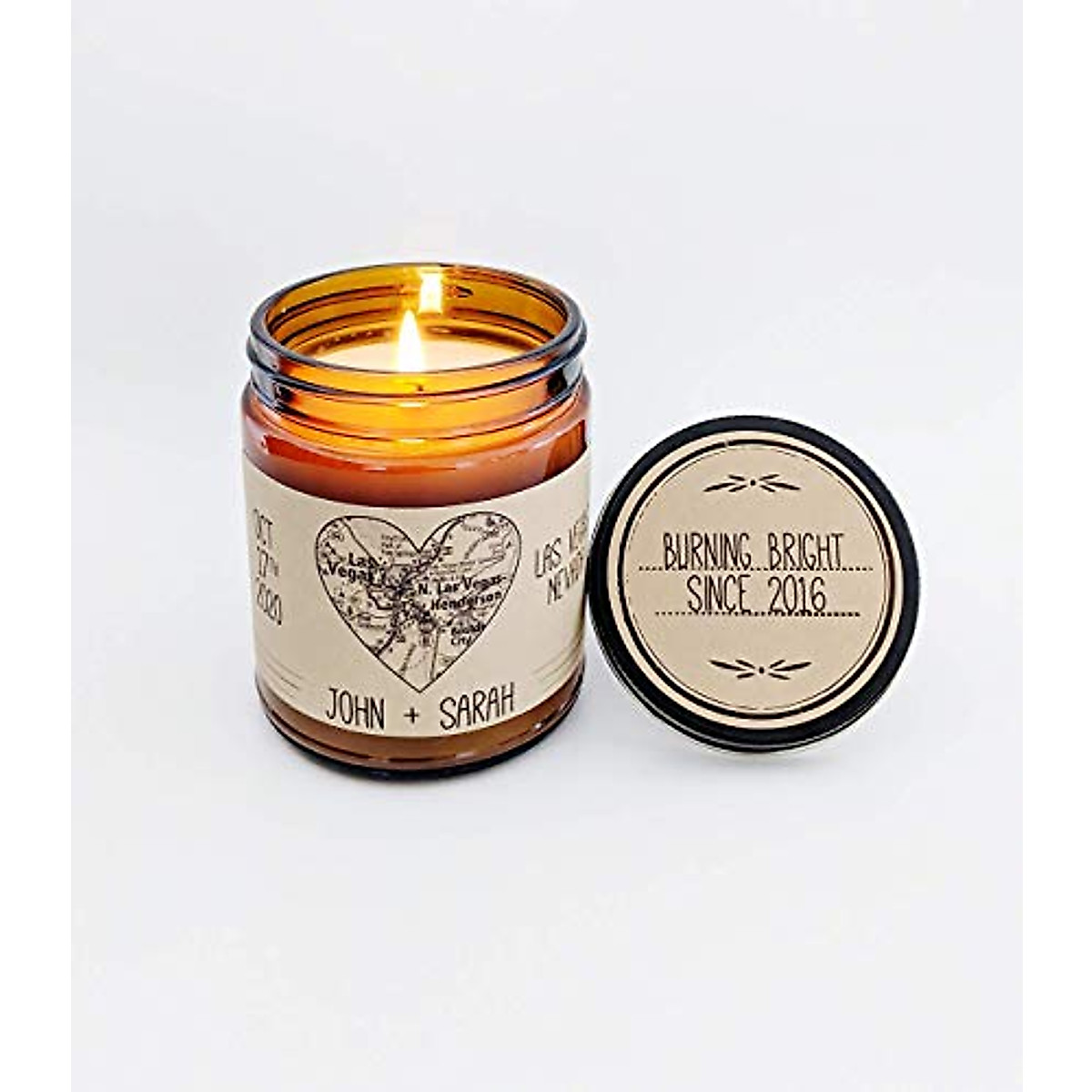 Unique Wedding Gift Custom Candle Heart Map Art Personalized Wedding Map Engagement Gift Map Gift for Couple Heart Map Print Heart Map Gift