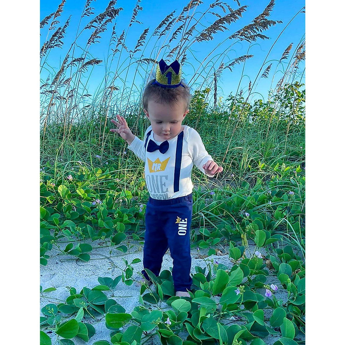 1st Birthday Outfit Boy Mr Onederful Birthday Outfit Baby Boy First Birthday Clothes (White,12-18 Months)