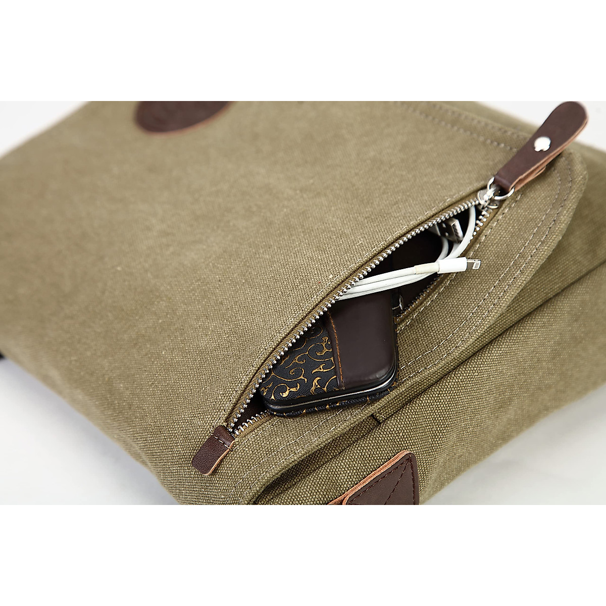 Sechunk Canvas Small Messenger Bag Shoulder bag Cross body bag for men boy