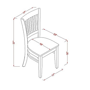East West Furniture BOVA5-LWH-W 5 Piece Dining Room Furniture Set Includes a Round Kitchen Table and 4 Dining Chairs, 42x42 Inch, Linen White