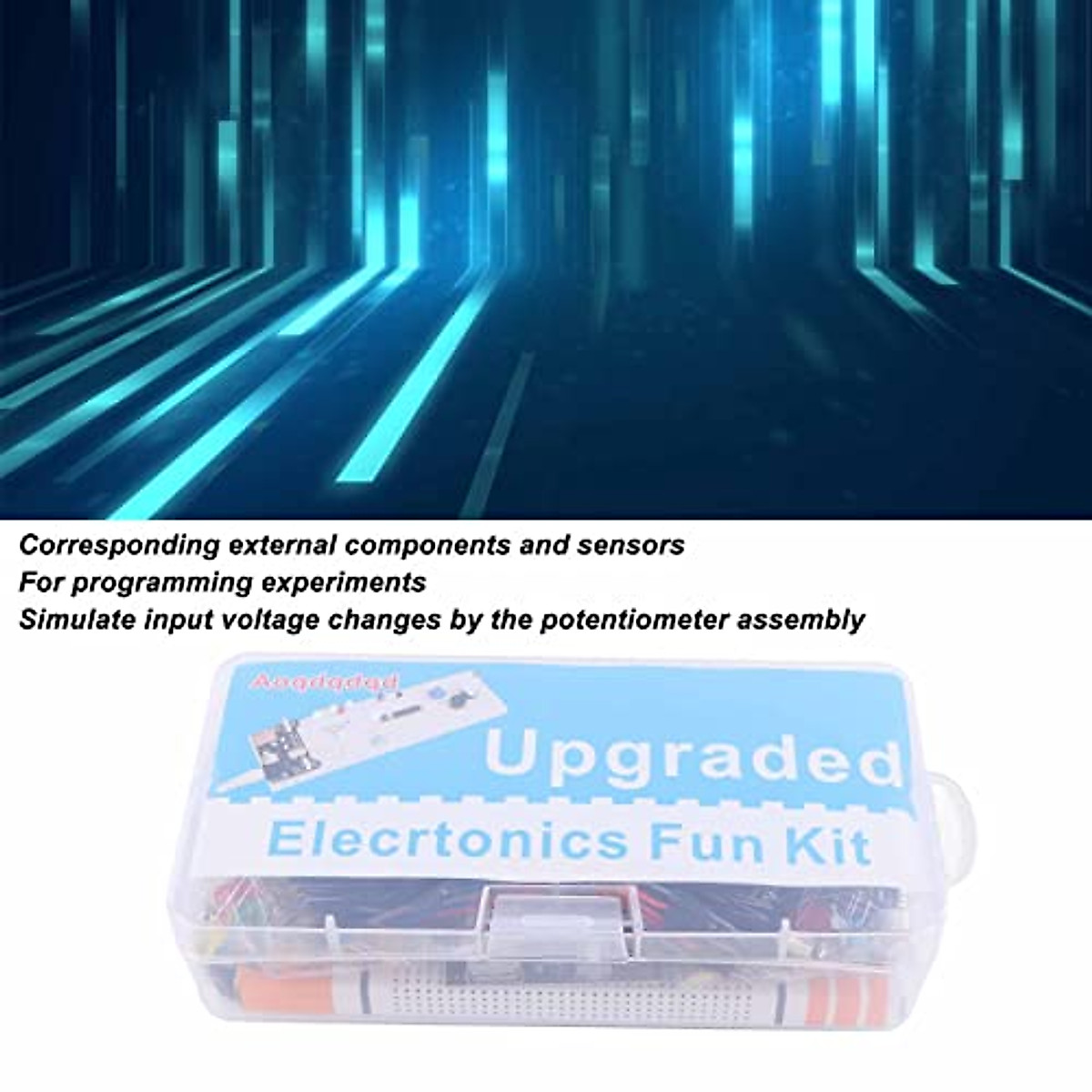 Electronics Component Assortment, Controllable LED Brightness Electronics Component Kit Stable for Programming Experiments