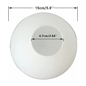 BOKT Frosted White Glass Globe Lamp Shade Replacement Milk Glass Ball Lampshade Cover Opal Sphere Shade for Pendant Light, 5.9” Diameter, 2.64" Opening Diameter (White)