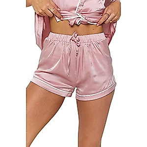 Womens Pajama Sets Comfy Pajamas Solid Ladies Pyjamas Set Short Sleeve Soft Nightwear Sleepwear Summer Pjs