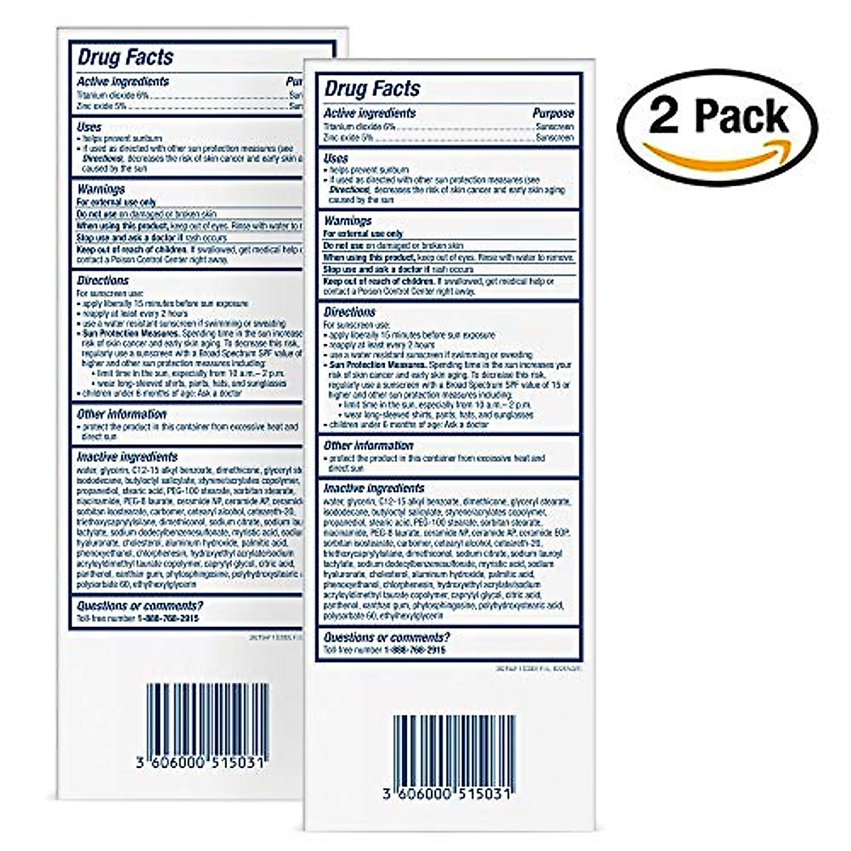 CeraVe 100% Mineral Sunscreen SPF 30 | Face Sunscreen With Zinc oxide & Titanium Dioxide for Sensitive Skin | 2.5 Fl Oz, Pack Of 2