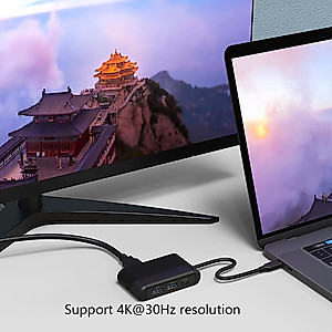 Port Expander USB C Docking Station USB C to HDMI Multiport Adapter with 4K HDMI, 2 USB 3.0 Ports, USB-C Data Ports, 60W PD USB Splitter